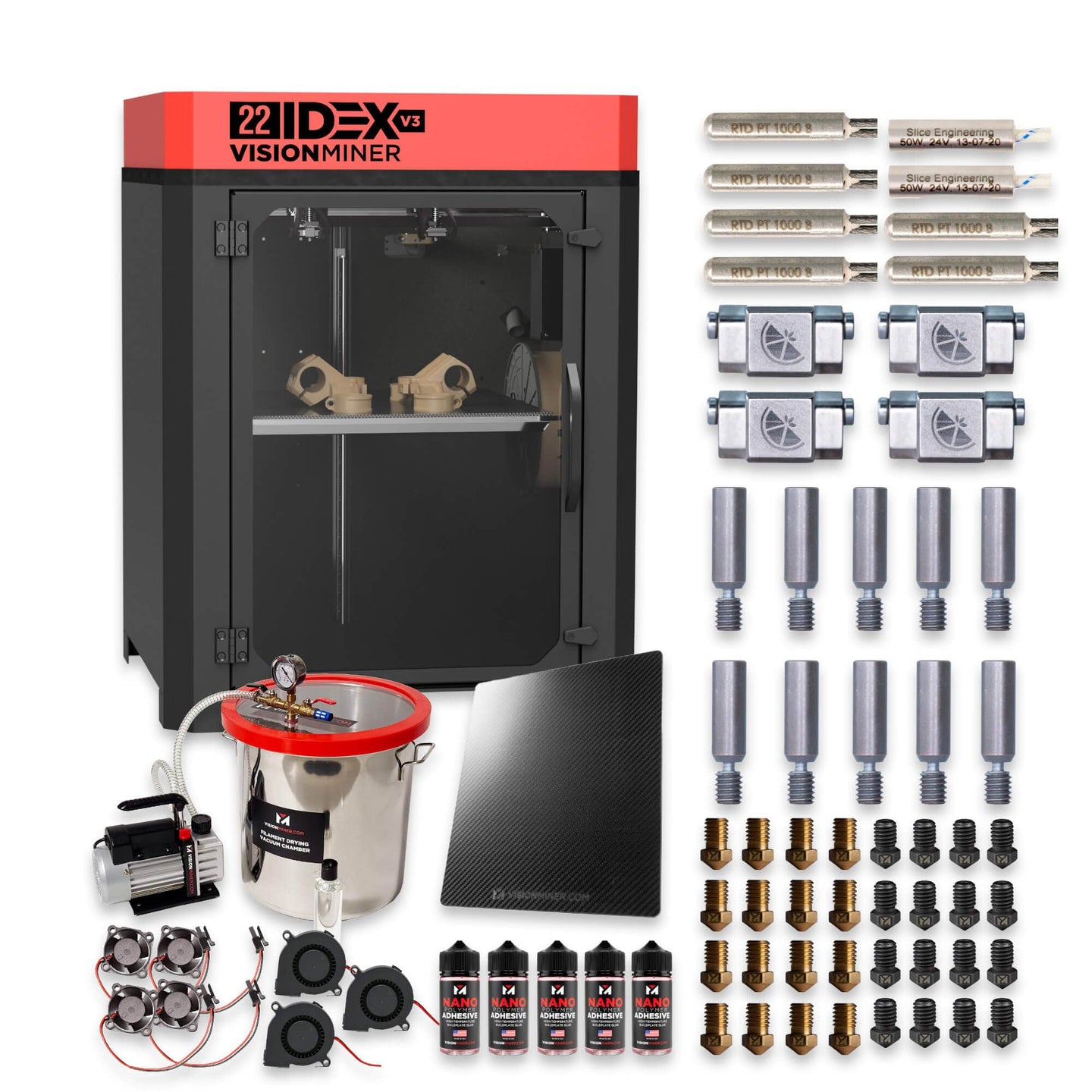 22 IDEX v3 High-Temp 3D Printer– Vision Miner