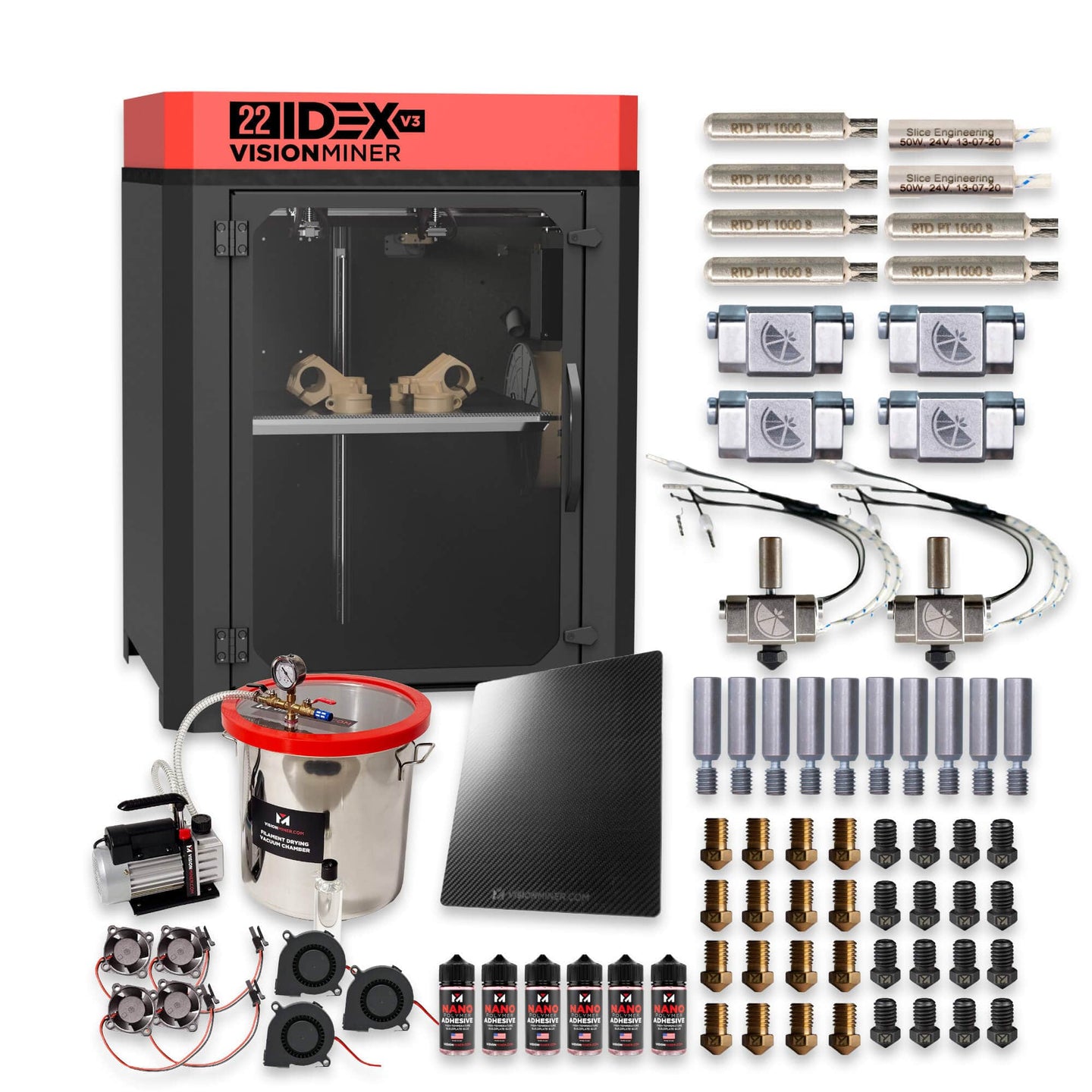 22 IDEX v3 High-Temp 3D Printer– Vision Miner